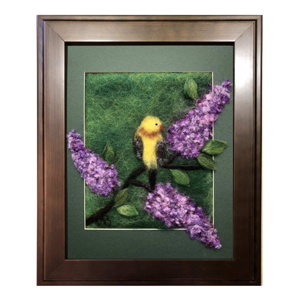 Wool Painting "Dandelions" by Oksana Ball