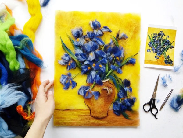 Materials And Tools For Creating Wool Paintings